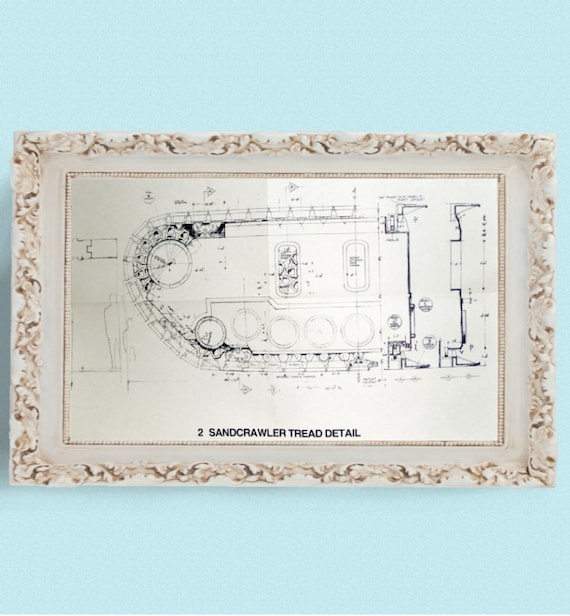 1977 SANDCRAWLER Star Wars Vintage Blueprint Poster - Etsy