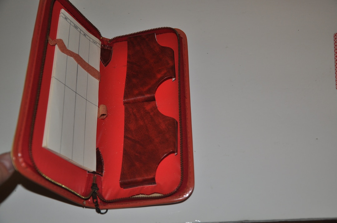 Vintage BRIDGE Playing Cards Case - Etsy