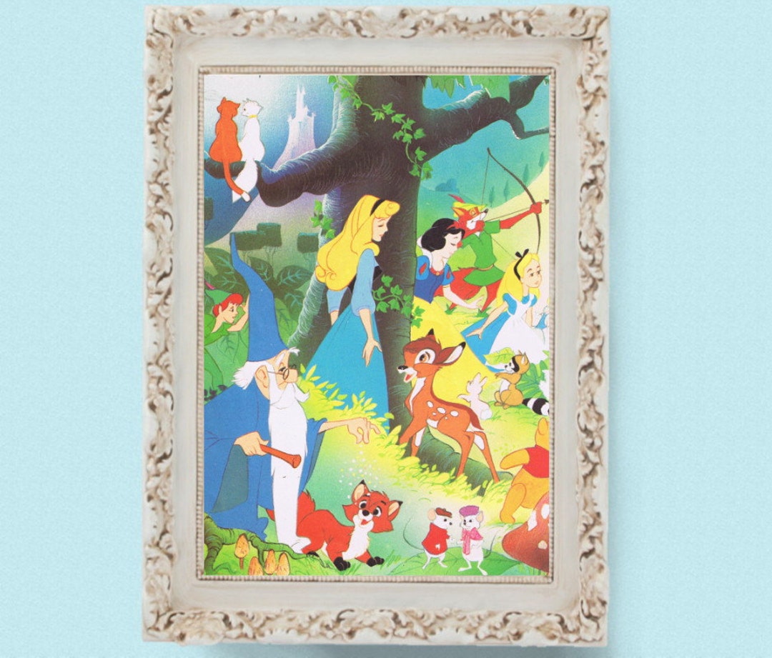 DISNEY CHARACTERS Vintage Full Page Childrens Book Illustration 8"x11 ...