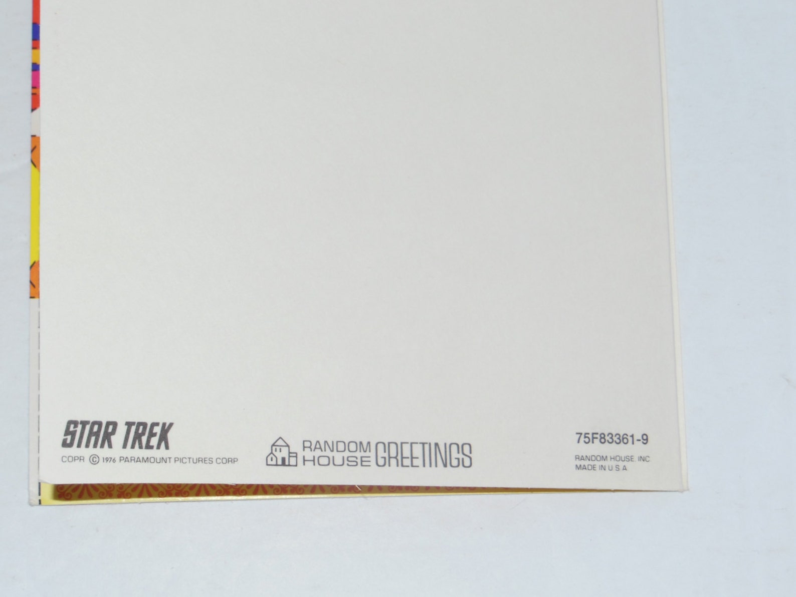 1976 Large Star Trek Congratulations meritorious Service | Etsy