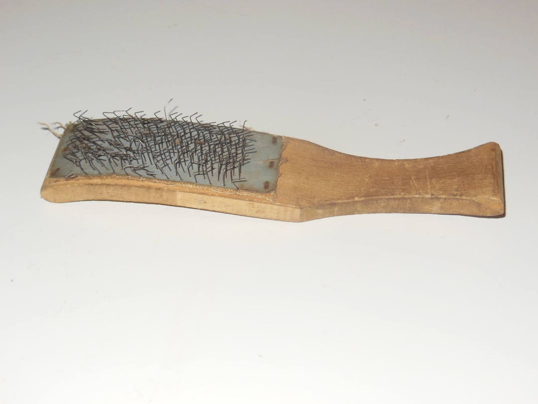 Vintage Wool Carder Raking Wood Brush - Etsy