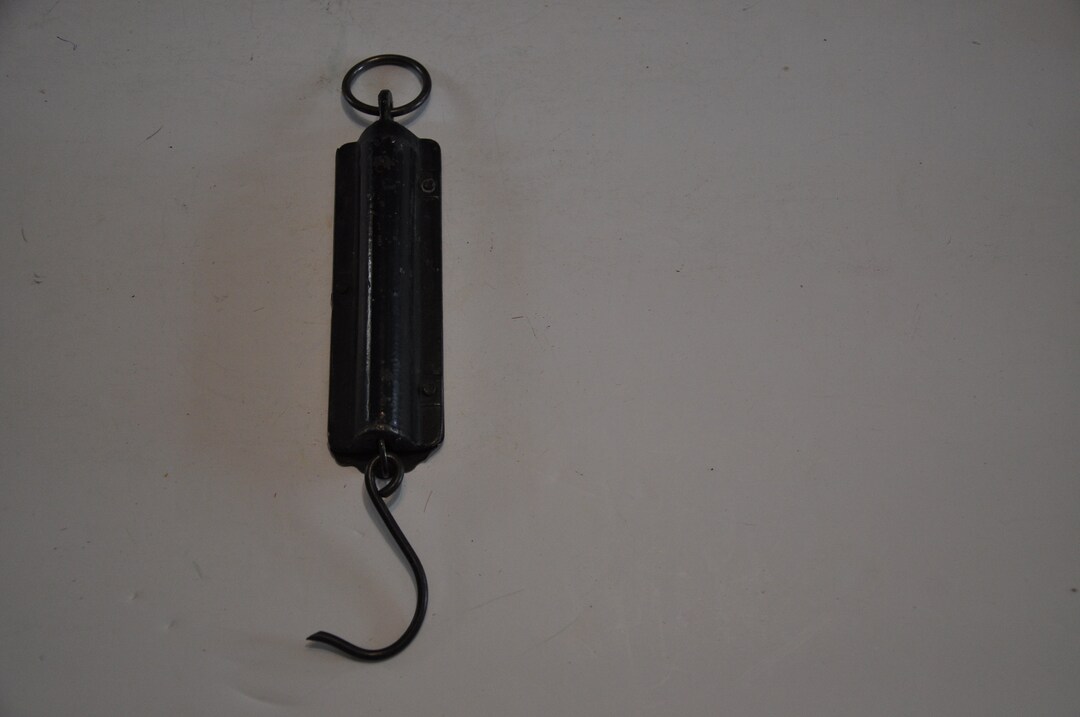 Antique Brass and Metal 10'' Vintage Hanging Spring Scale ''warrantel ...