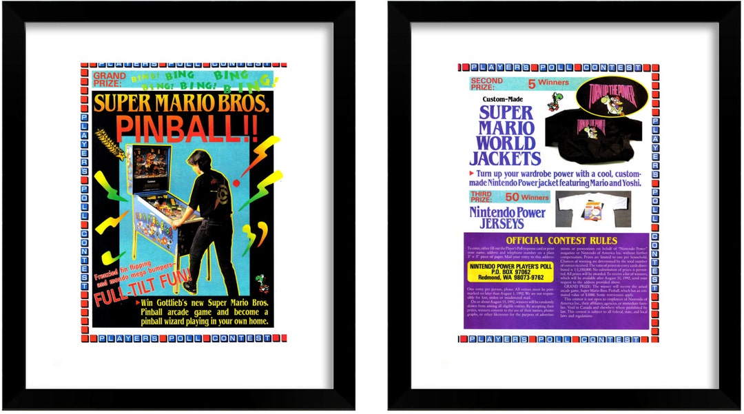 Super Mario Bros. Pinball Contest Ad 2 Page 1992 Nintendo Vintage Video ...