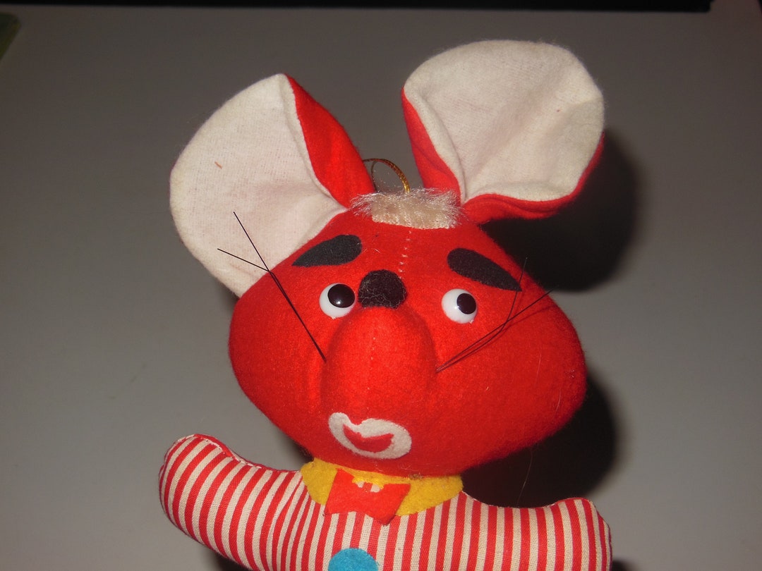 Carnival Prize Vintage Mouse Plush Stuffed Toy Hanging Soft Ornament ...