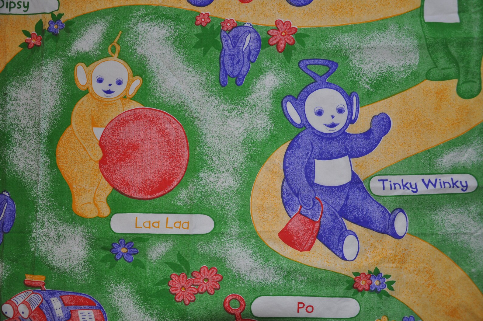 Teletubbies Vintage Curtains Fabric | Etsy