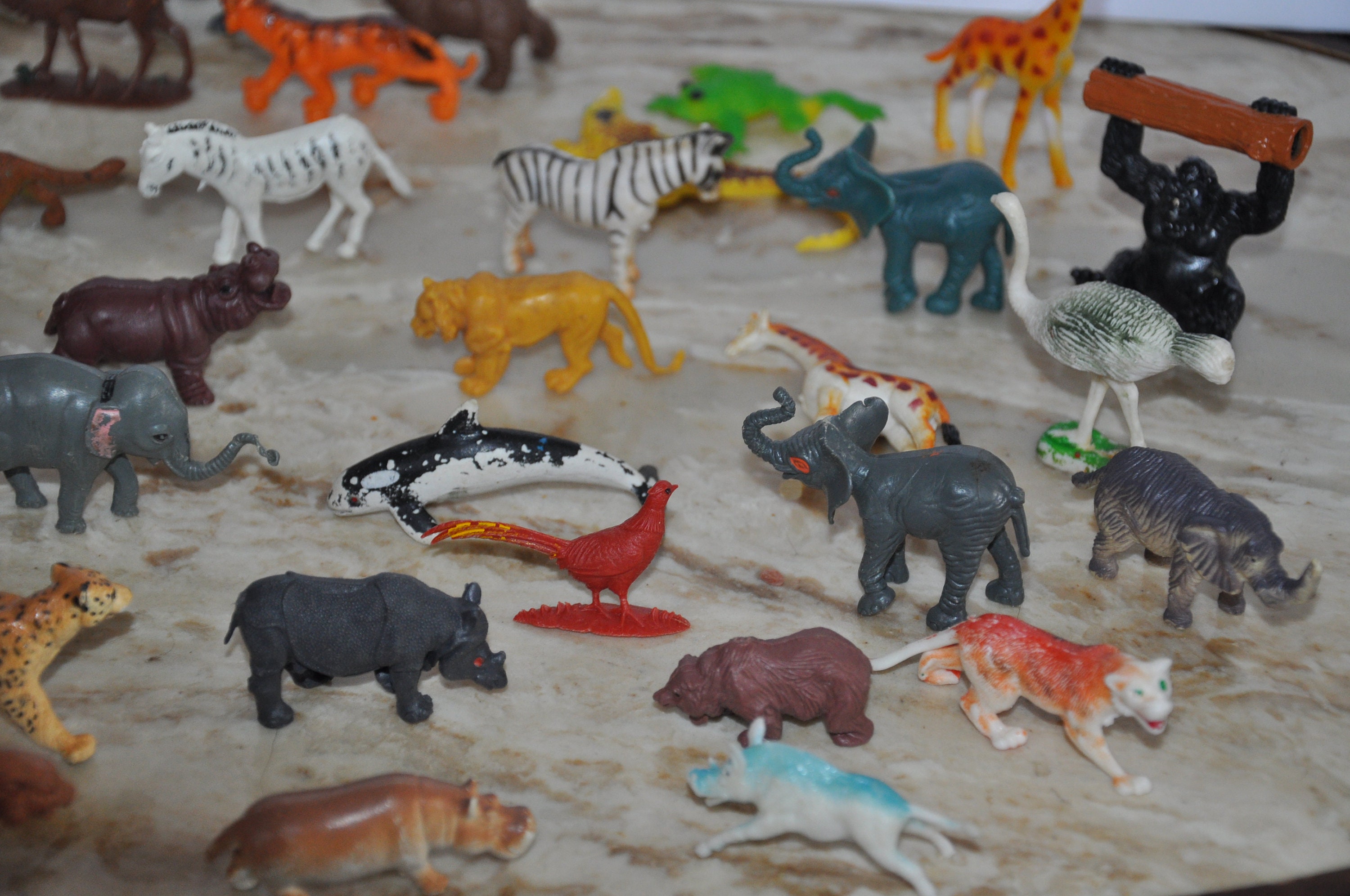 Lot of Vintage Plastic Wild Animal Toys - Etsy