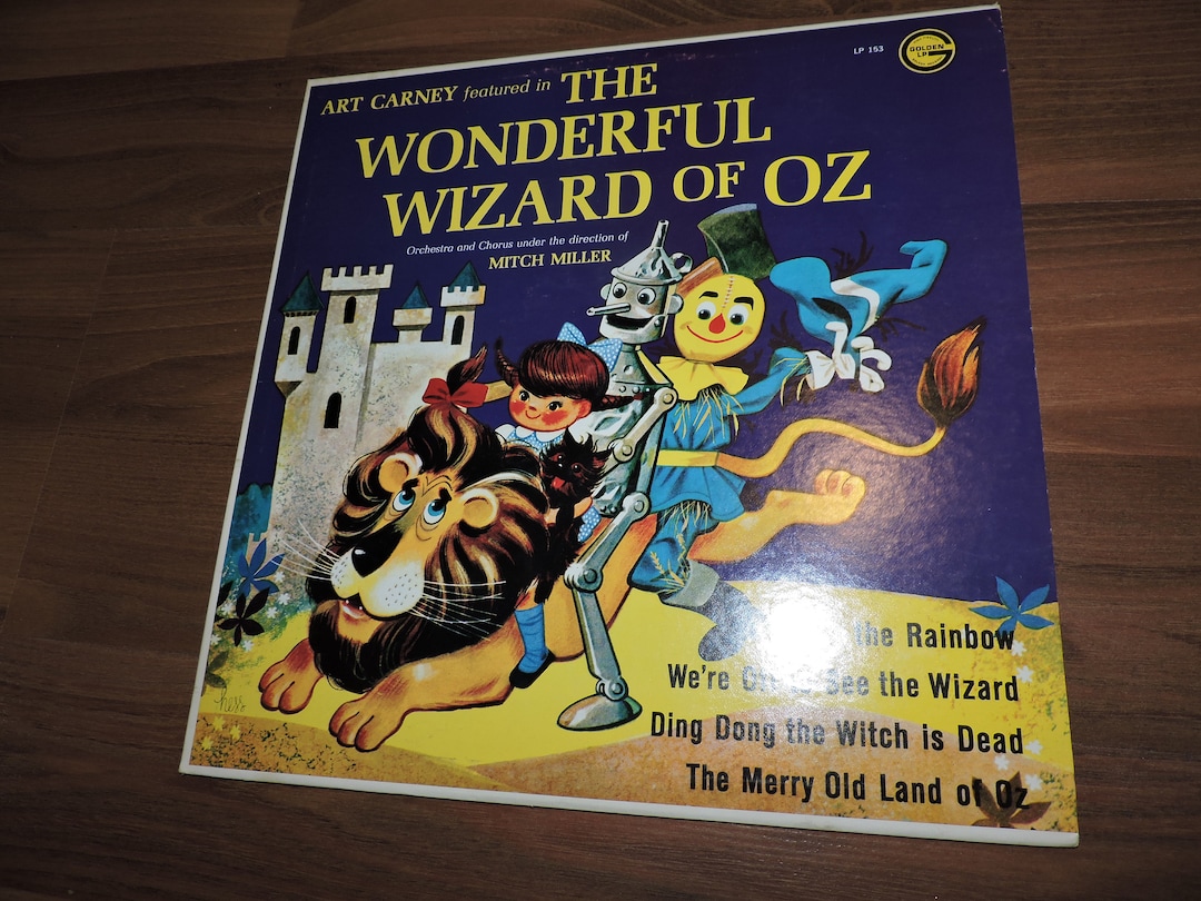 The Wonderful Wizard of Oz Vinyl Art Carney Vintage Childrens Golden ...