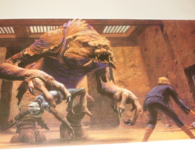 1983 Luke Vs Rancor Original Vintage Star Wars ROTJ Painting - Etsy Canada