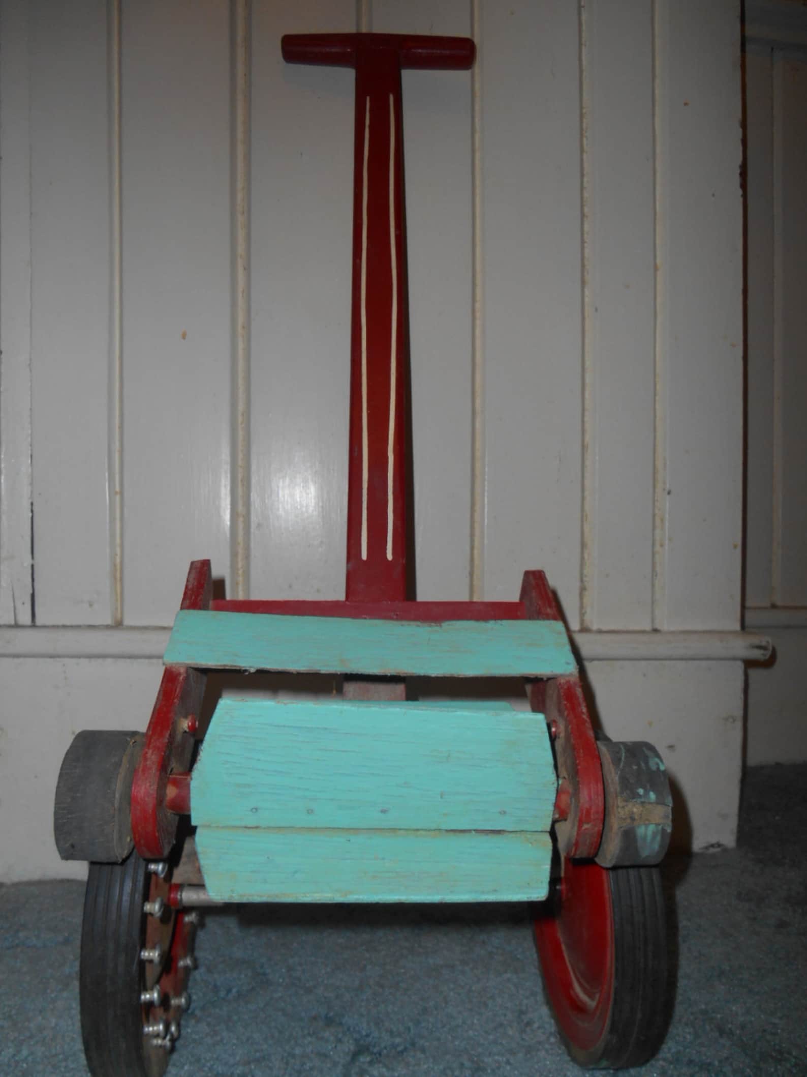 Antique Toy Folk Art Lawn Mower - Large - Etsy