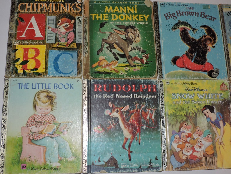 Lot of 8 Vintage Little Golden Books | Etsy