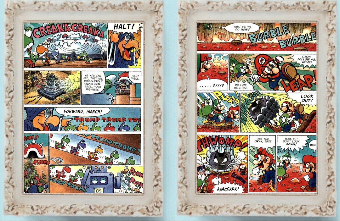 4 1992 Super Mario Nintendo Comic Pages Peach's Escape - Etsy