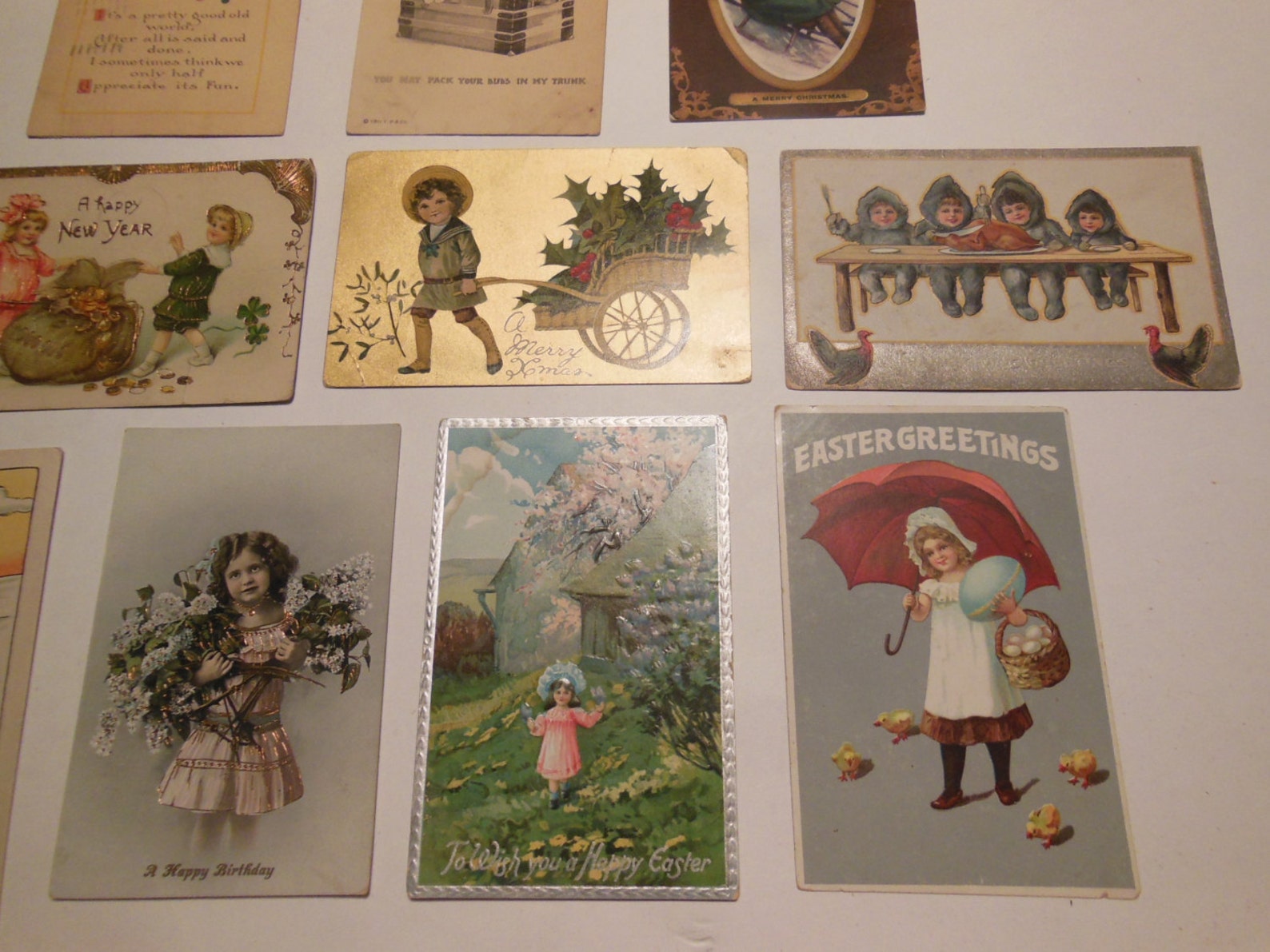 13 X Vintage Children Postcards Lot Original Boy Girl Child Post Cards ...