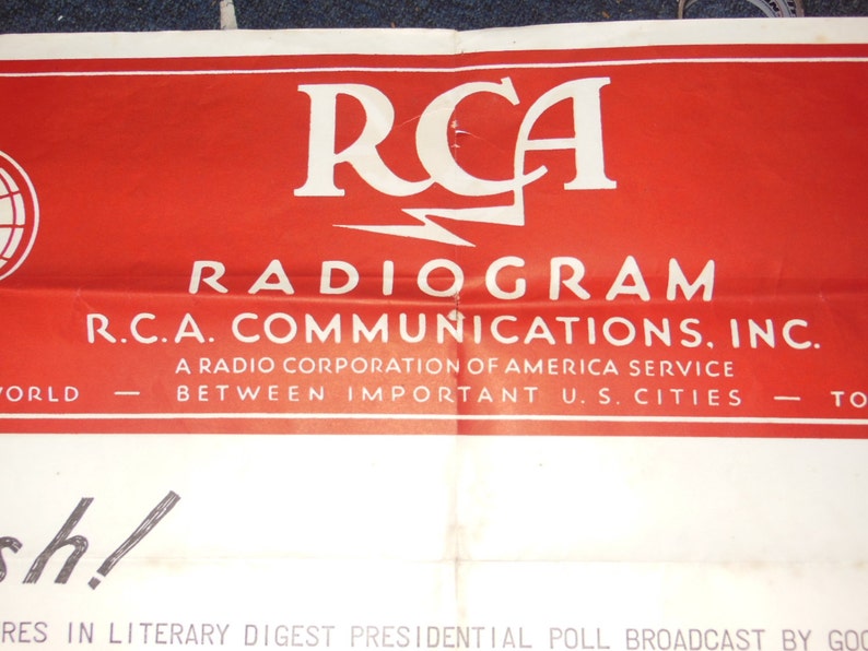 Vintage Original 1930s RCA Radiogram Poster - Etsy