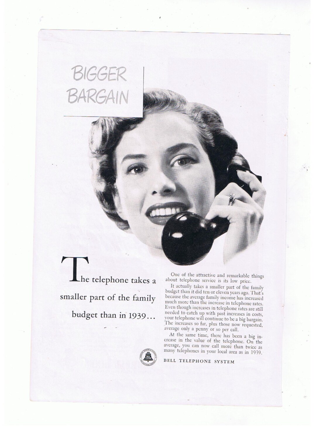 8x 1950s BELL Telephone Company Antique Advertisements - Etsy