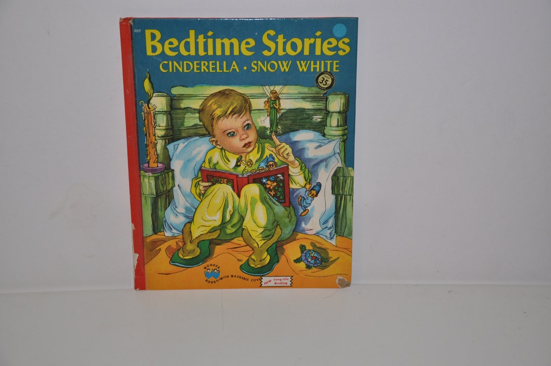 Cinderella Snow White Bedtime Stories Vintage Hardcover Wonder Book