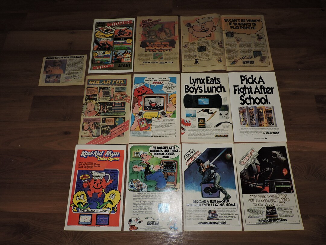 12x 1980s Atari Video Game Advertisements - Etsy