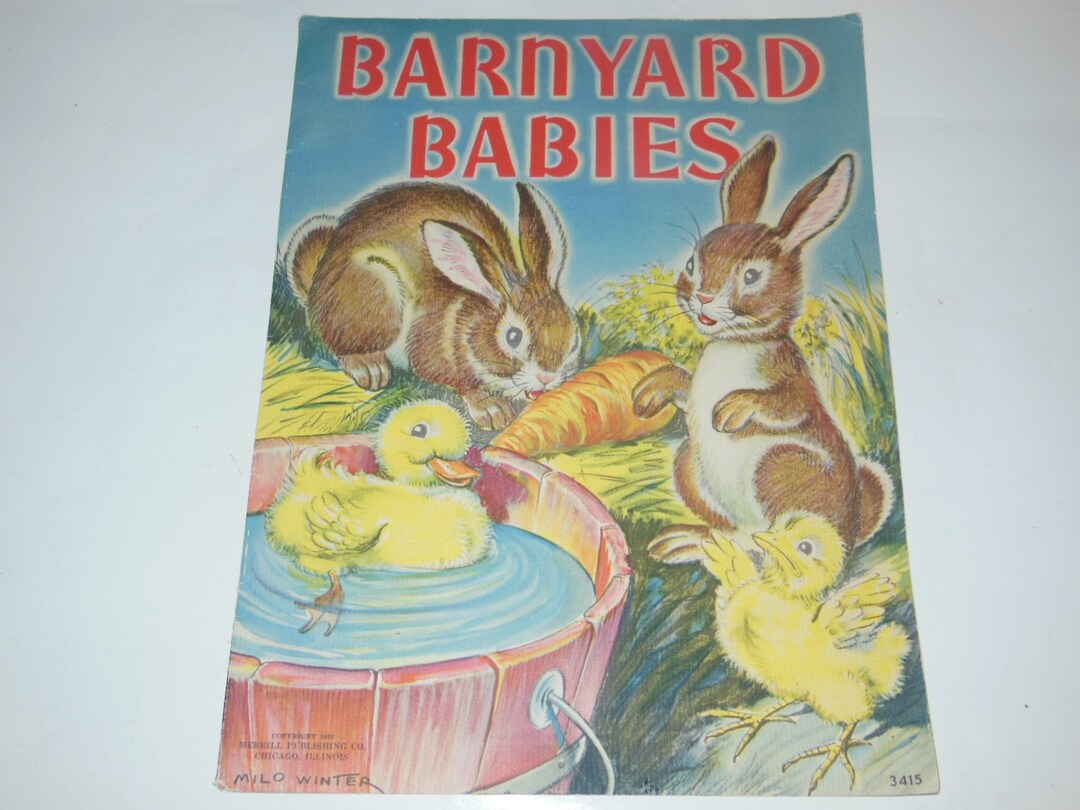 1936 Barnyard Babies Book Cover Antique Full Page Childrens Page - Etsy