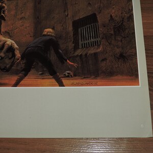 1983 Luke Vs Rancor Original Vintage Star Wars ROTJ Painting Print by ...