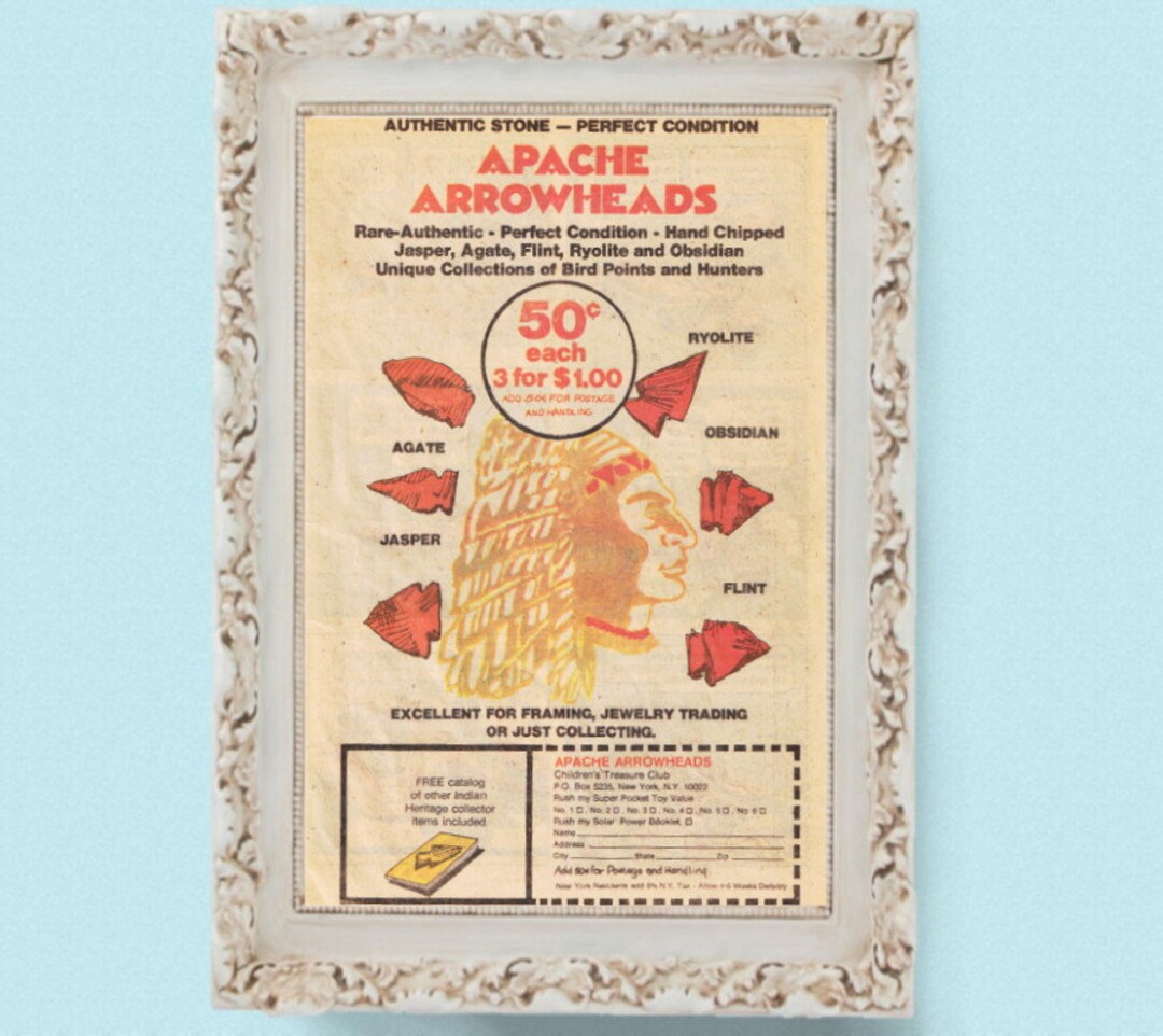 1978 Apache Arrowheads Order Form Advertisement - Etsy