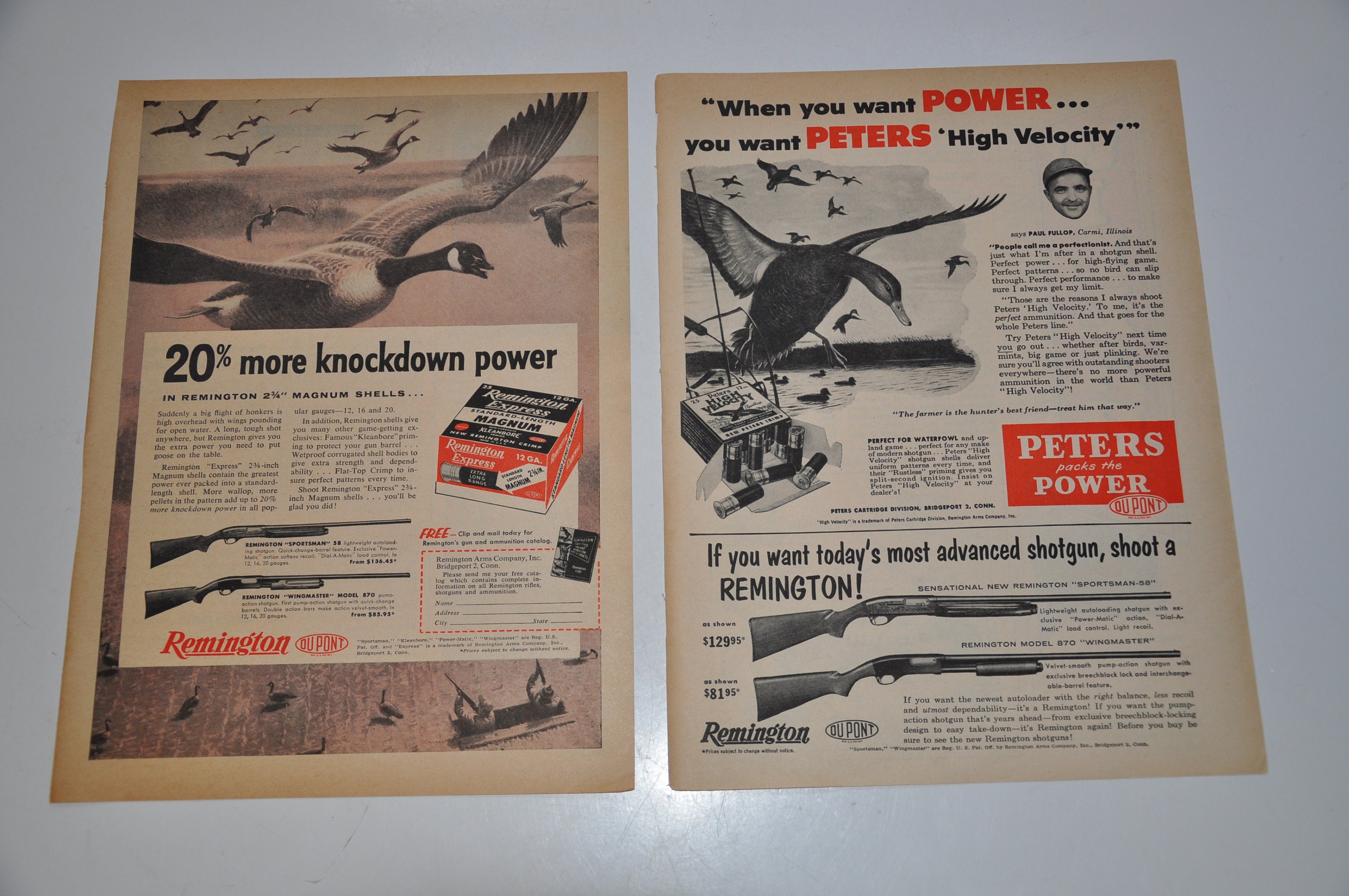 Hunting Ads Lot Of 4 Vintage 1950's Print Advertisements | Etsy