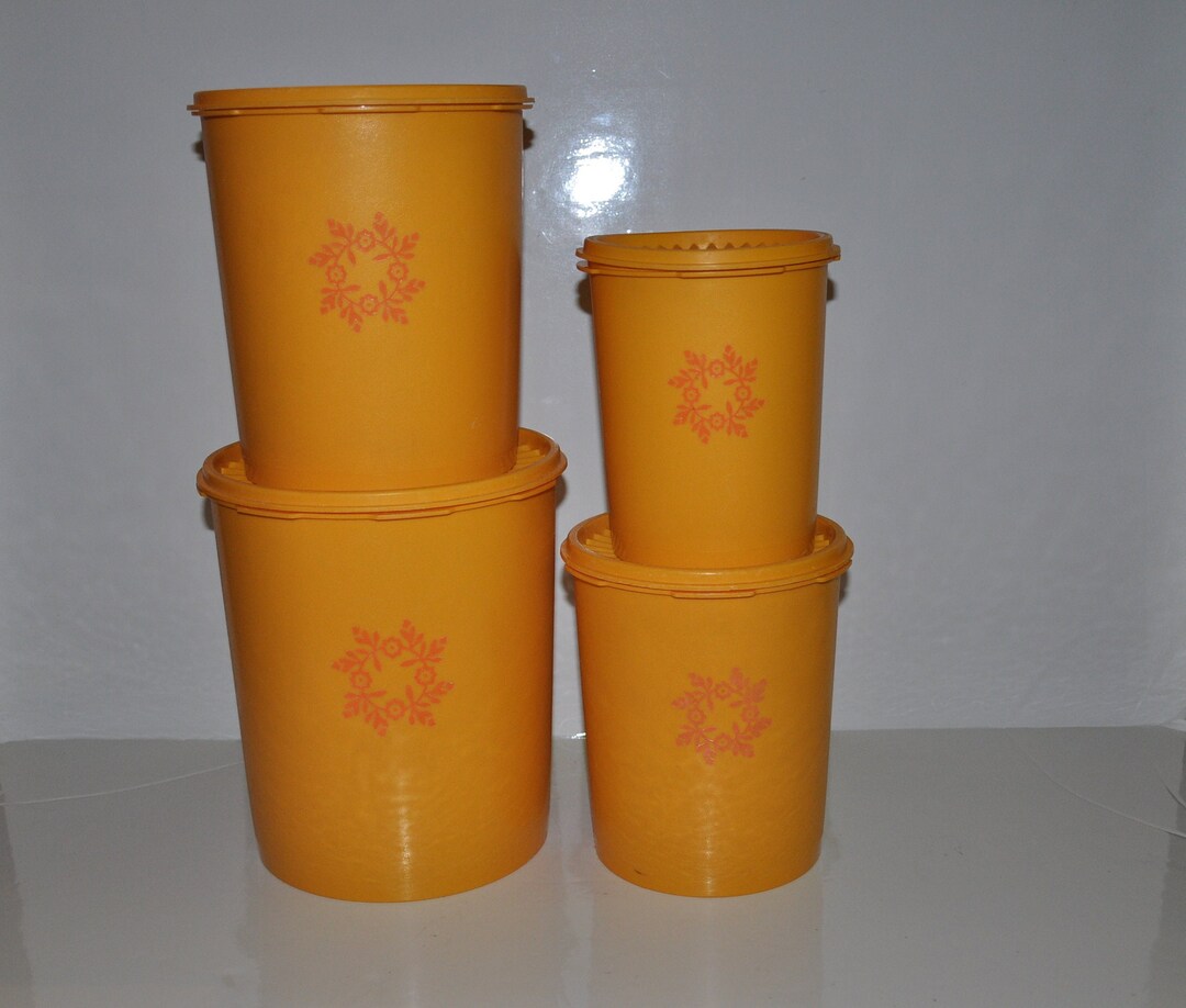 Lot of 4 Tupperware Vintage Storage Canisters / Containers for Flour ...