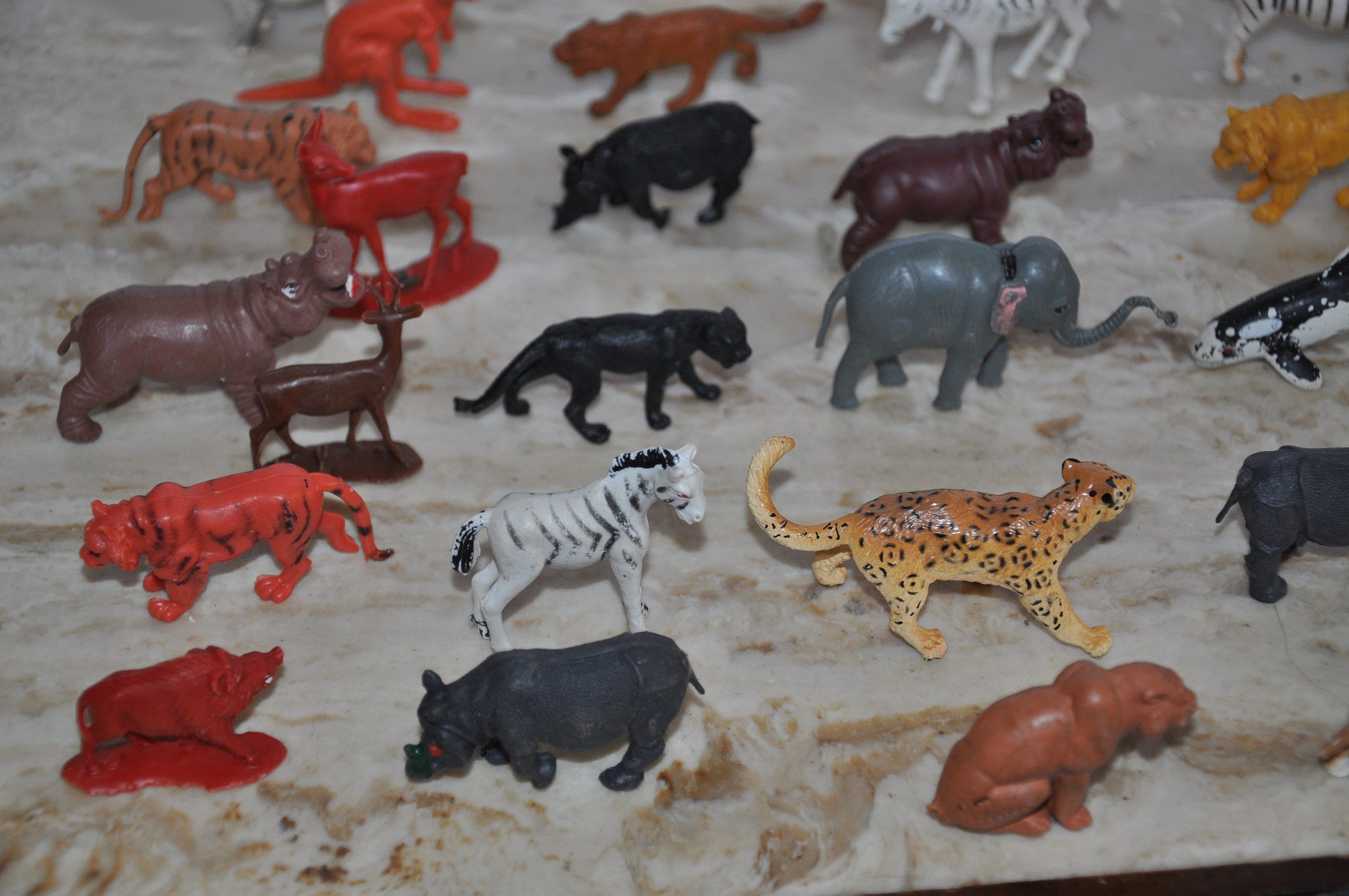 Lot of Vintage Plastic Wild Animal Toys - Etsy