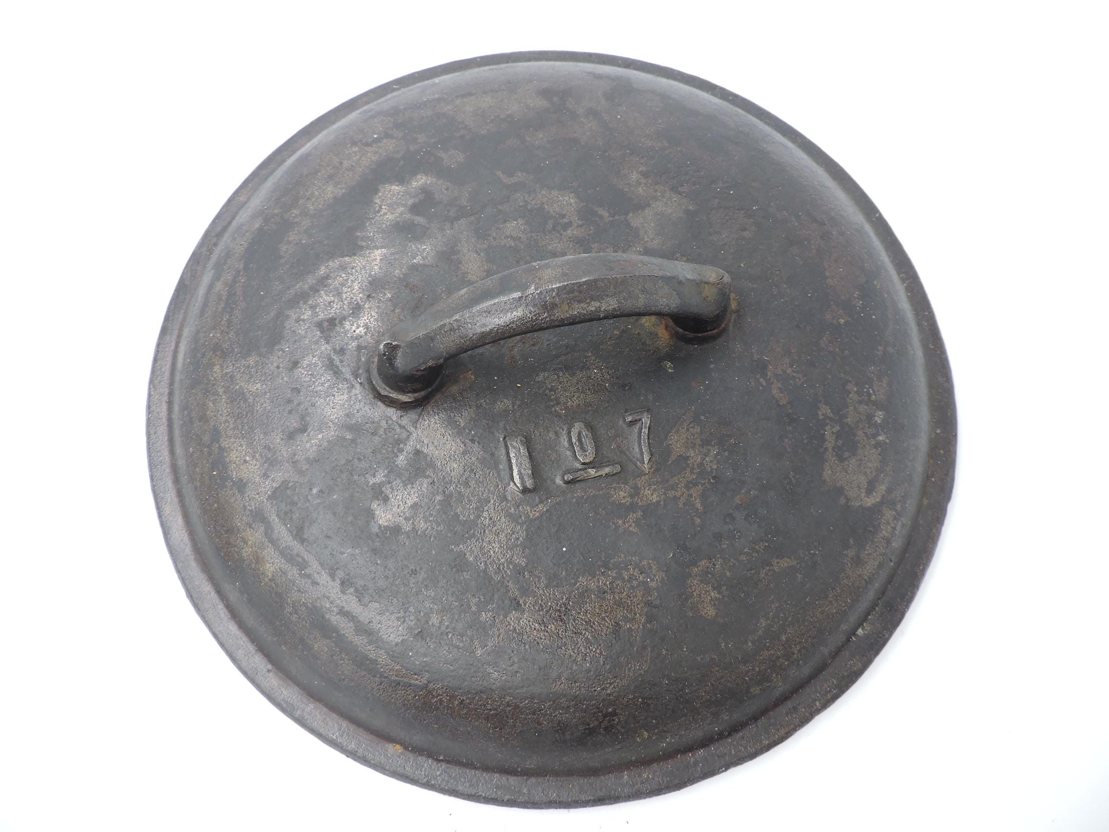 Antique Martin Stove & Range #7 Cast Iron Bean Pot or Dutch Oven Lid No ...