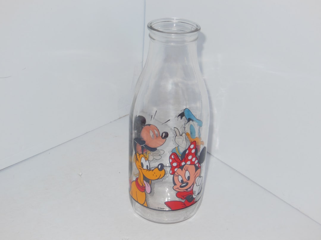 Vintage Mickey Mouse Milk Bottle - Marked FRANCE - Etsy