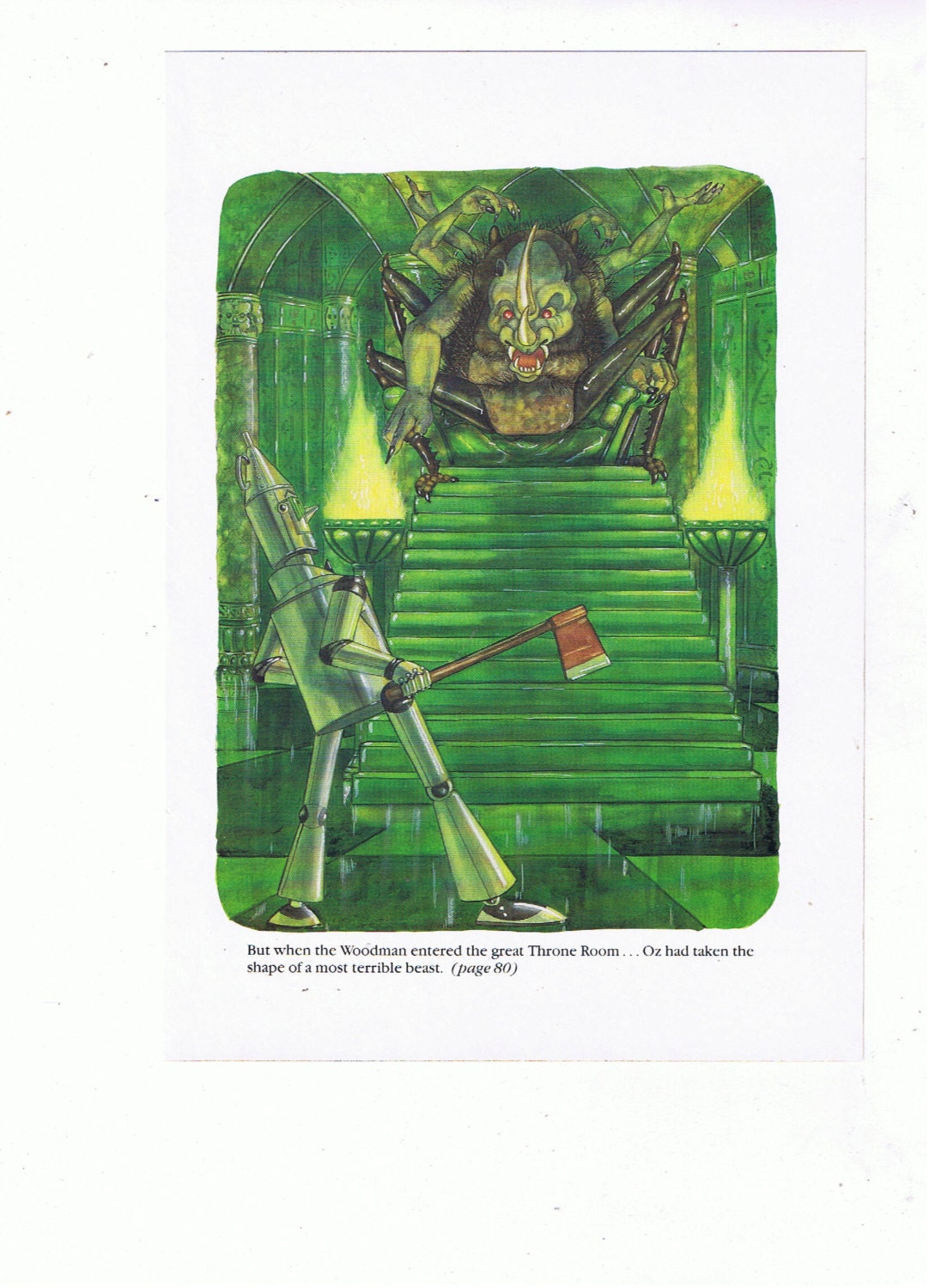 1980s WIZARD of OZ Tinman in Emerald City Vintage Full Page | Etsy