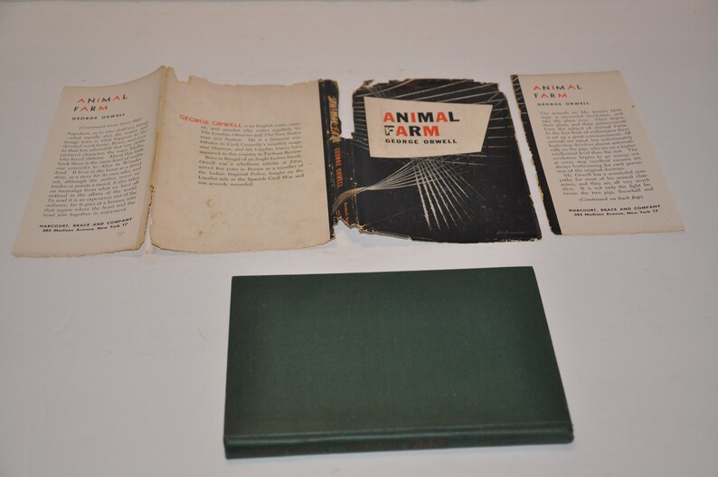 ANIMAL FARM Vintage George Orwell Hardcover Book With Dust - Etsy