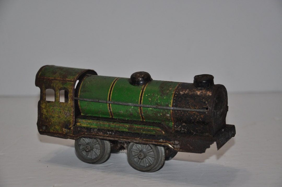 Antique Wind-up Pressed Steel Toy Train Engine WORKS - Etsy