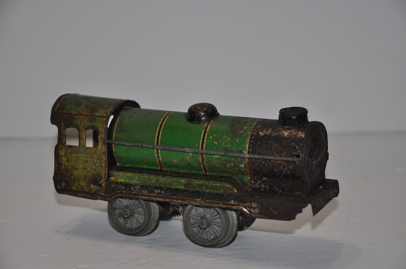 Antique Wind-up Pressed Steel Toy Train Engine WORKS - Etsy