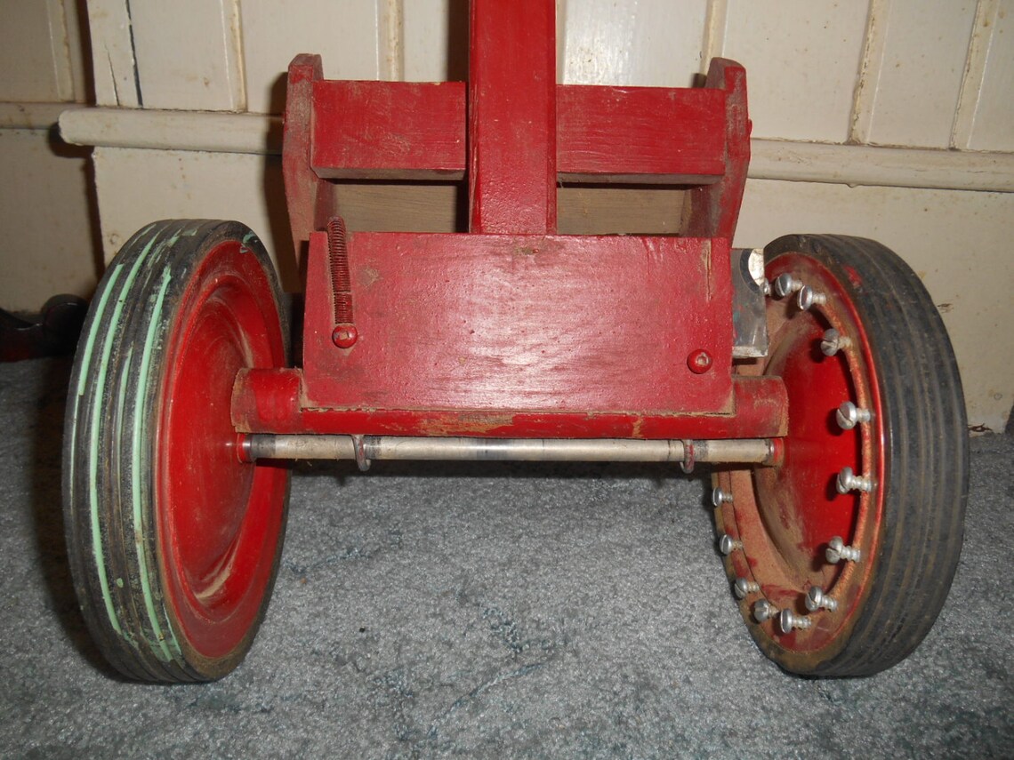 Antique Toy Folk Art Lawn Mower - Large - Etsy