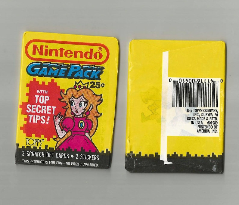1x Princess Peach 1989 Topps Nintendo Game Packs Trading Cards - Etsy ...