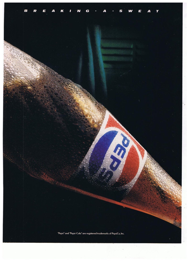 2x 1980s PEPSI Soda Print Advertisement Prints - Etsy