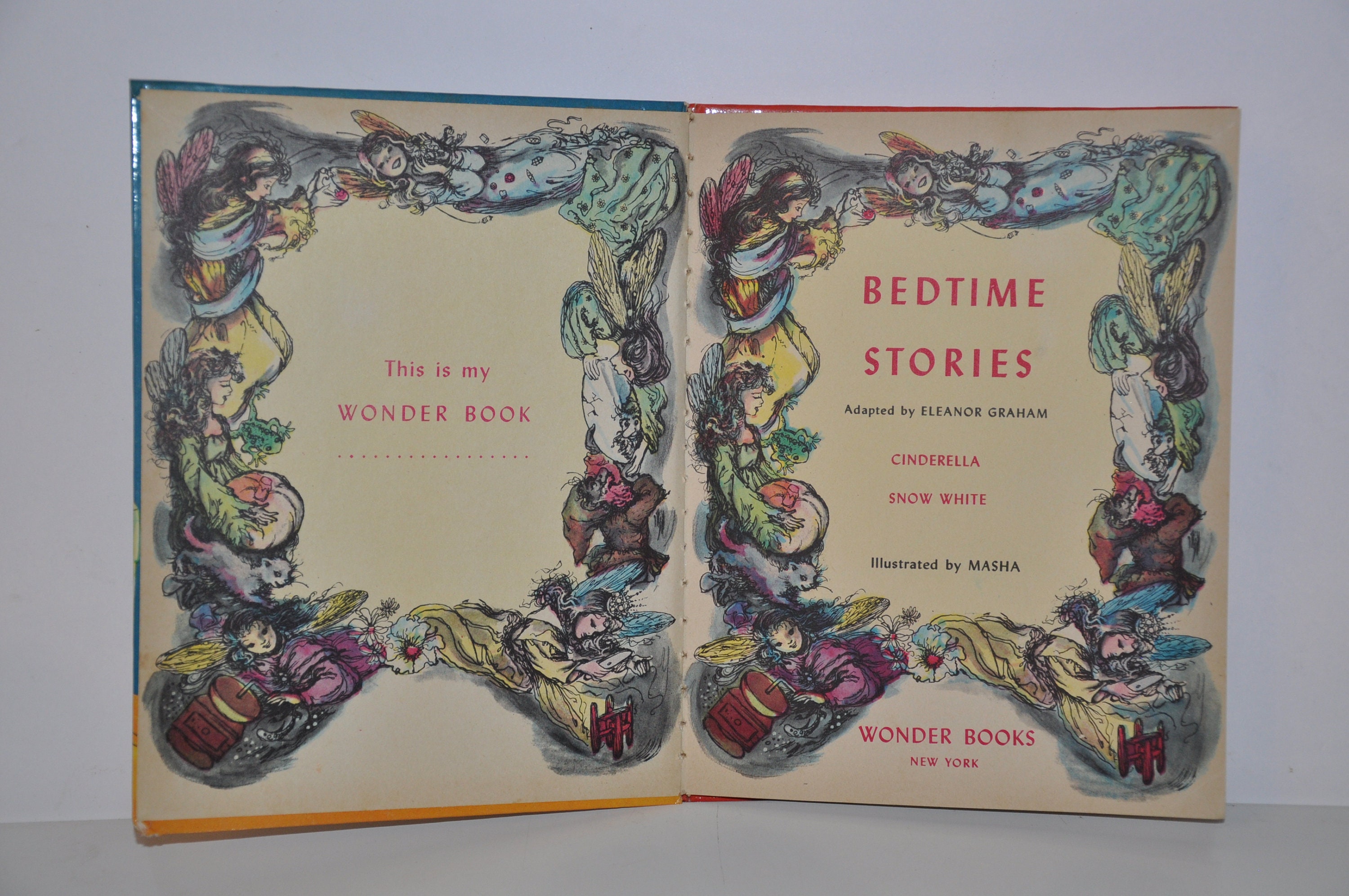 Cinderella Snow White Bedtime Stories Vintage Hardcover Etsy
