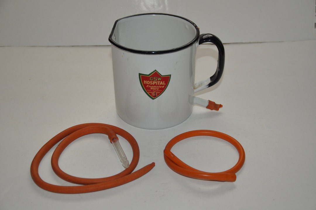 Vintage White Enamel Ware Medical Hospital Surgical Irrigator GSW ...