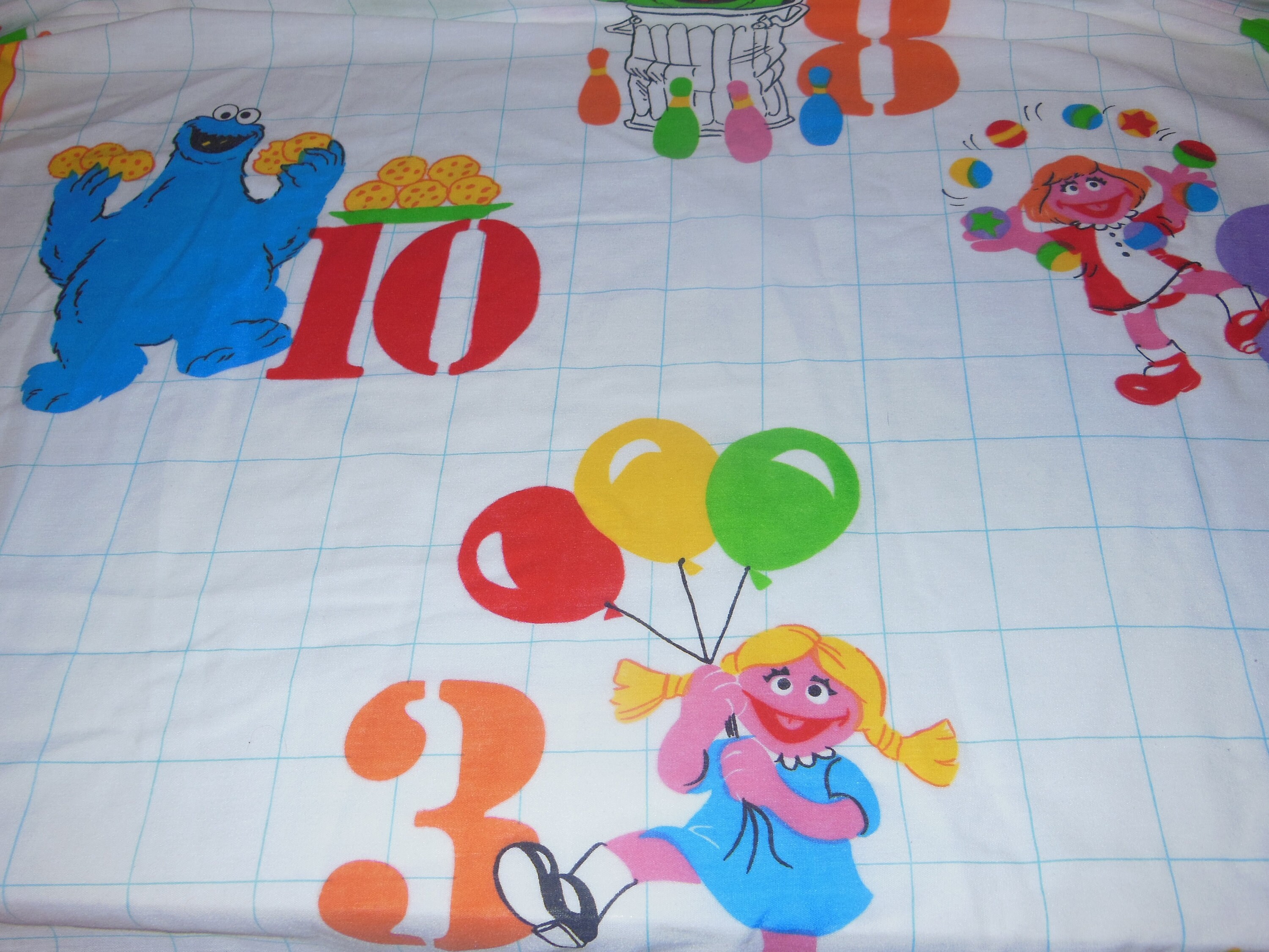 Lot of Sesame Street '90s Twin Size Fabric Bed Sheets & | Etsy