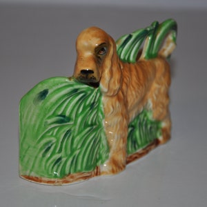 Cocker Spaniel Dog Planter Vintage Animal Figurine Vase Ceramic Flower ...