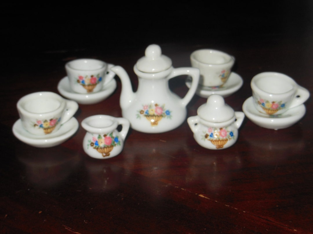 Miniature Dish Set Vintage Doll Tea Set - Etsy