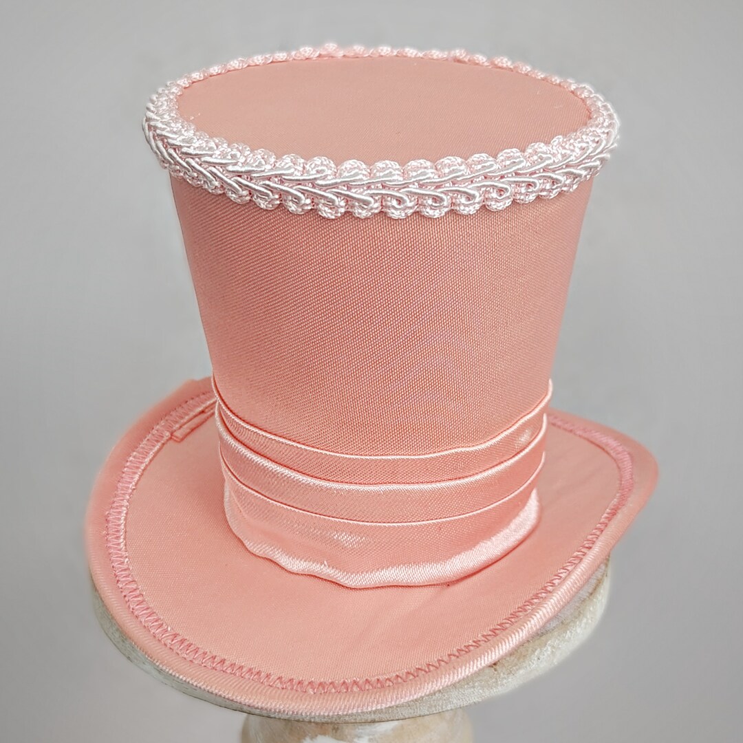 Peach Colored Mini Top Hat , Peach Hat Fascinator, Wedding Top Hat ...