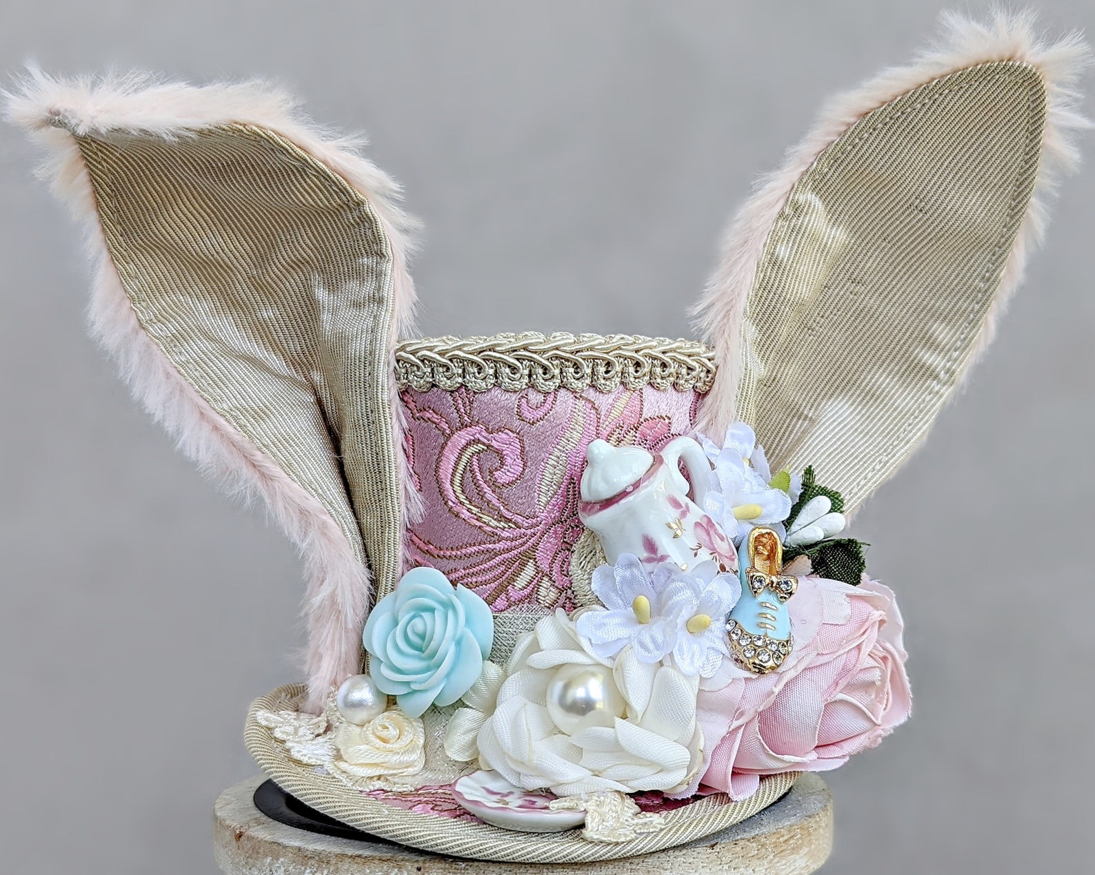 White Rabbit Mini Top Hat White Rabbit Costume Fascinator - Etsy