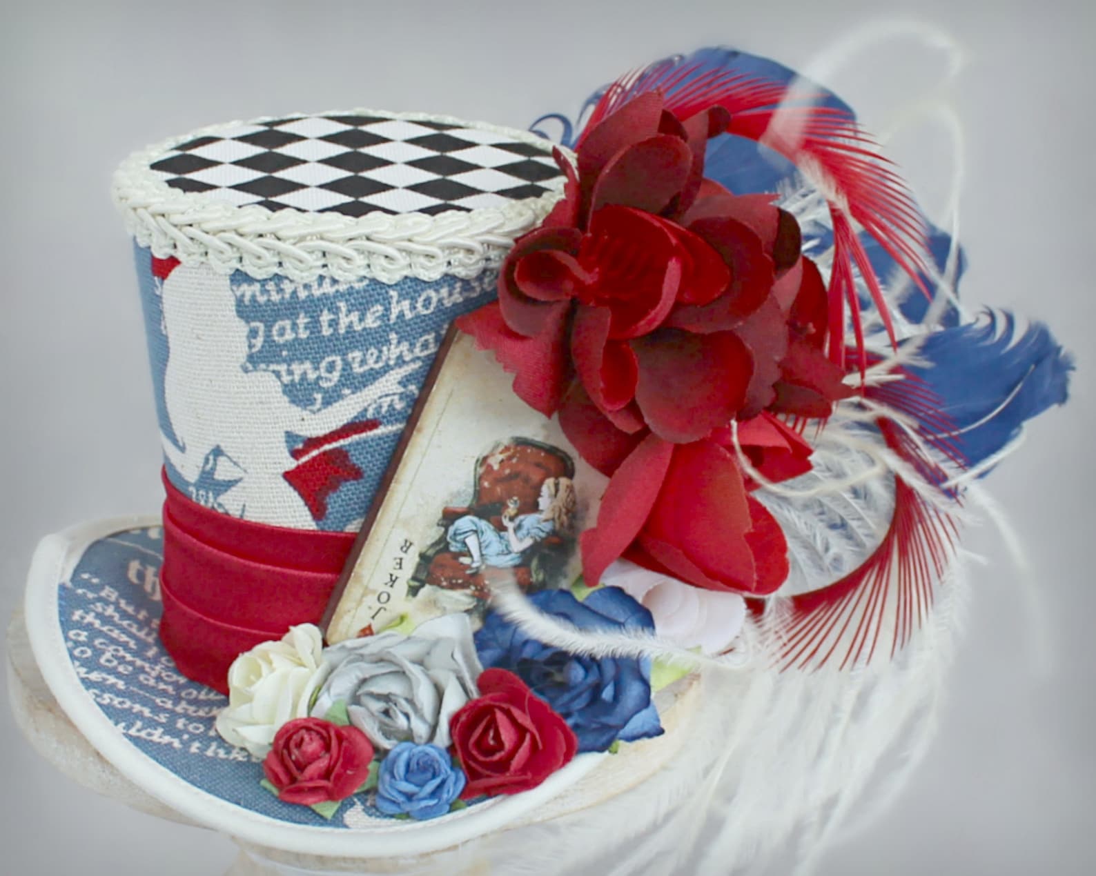 Alice in Wonderland, Alice Mini Top Hat, Alice Costume Fascinator ...