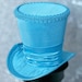 Cyan Blue Mini Top Hat Mini Top Hat Mad Hatter Hat - Etsy