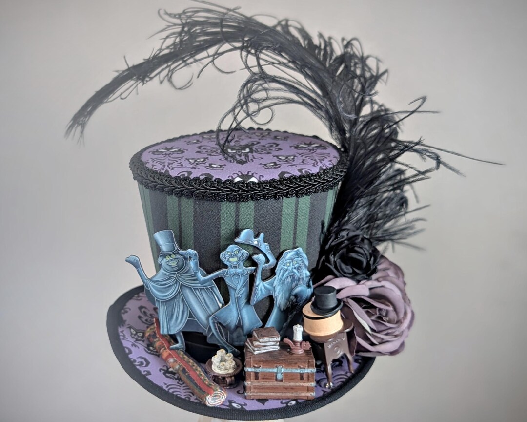 Haunted Mansion Mini Top Hat, Purple Mini Top Hat, Haunted Mansion ...