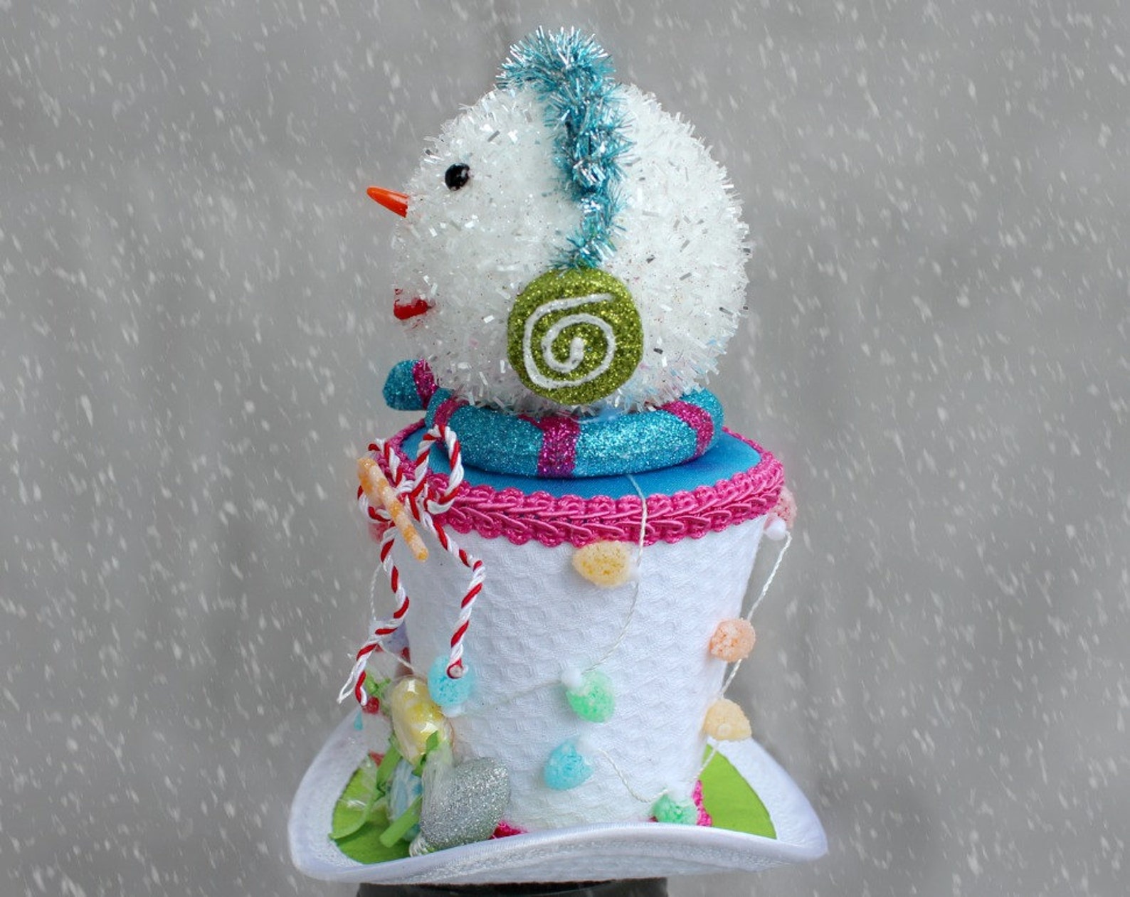 Christmas Snowman Mini Top Hat , Holiday Party Hat , Snowman Mini Top ...