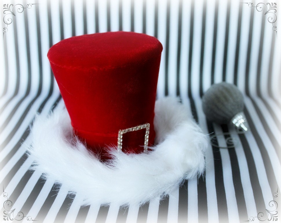Holiday Hat Christmas Hat Holiday Party Hat Red Mini Top - Etsy