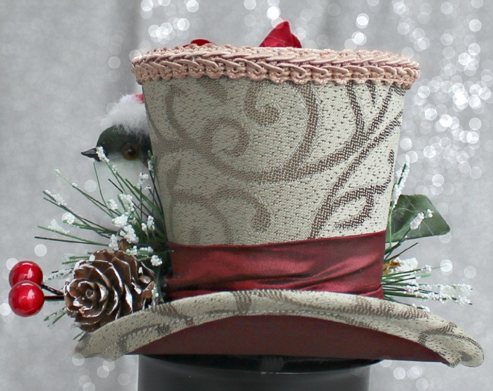 Christmas Mini Top Hat Holiday Party Hat Bird Tea Hat - Etsy