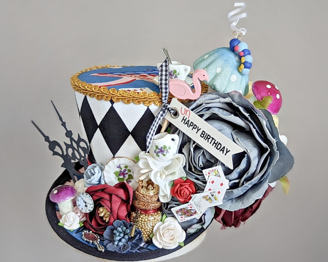 Alice Mini Top Hat Alice in Wonderland Mad Hatter Hat - Etsy