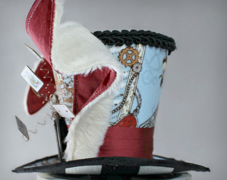 White Rabbit Mini Top Hat White Rabbit Costume Fascinator | Etsy